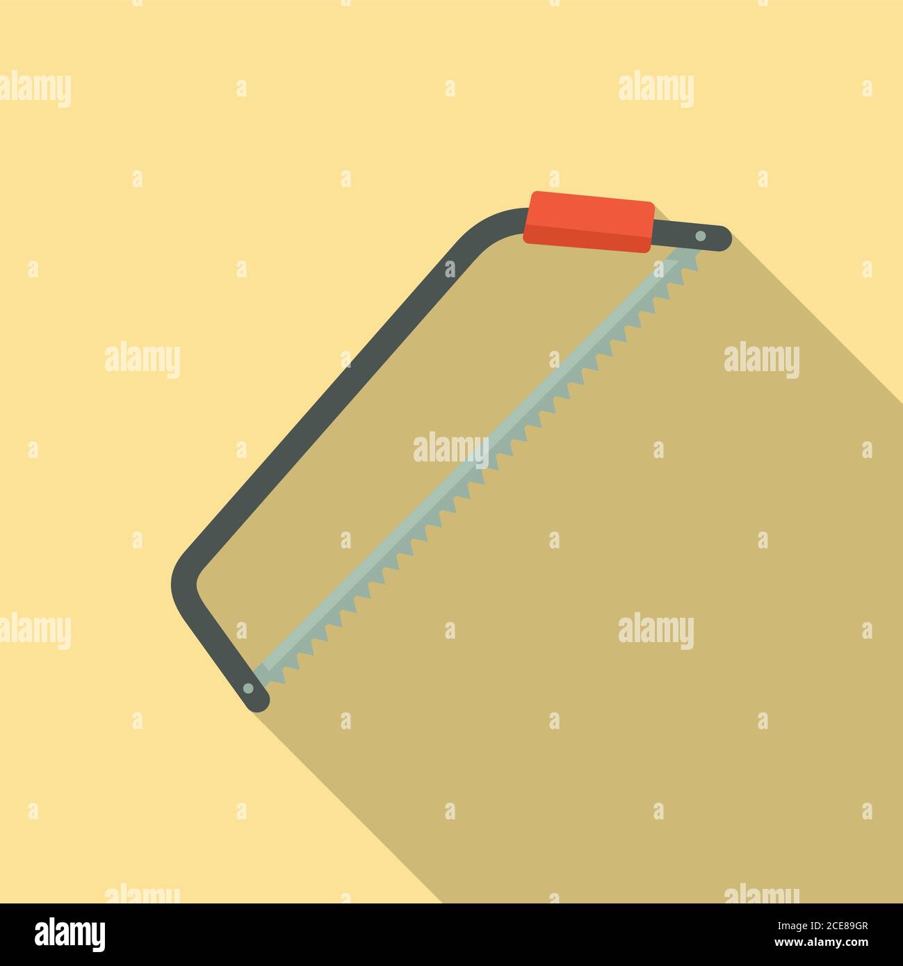 Hacksaw icon. Flat illustration of hacksaw vector icon for web design ...
