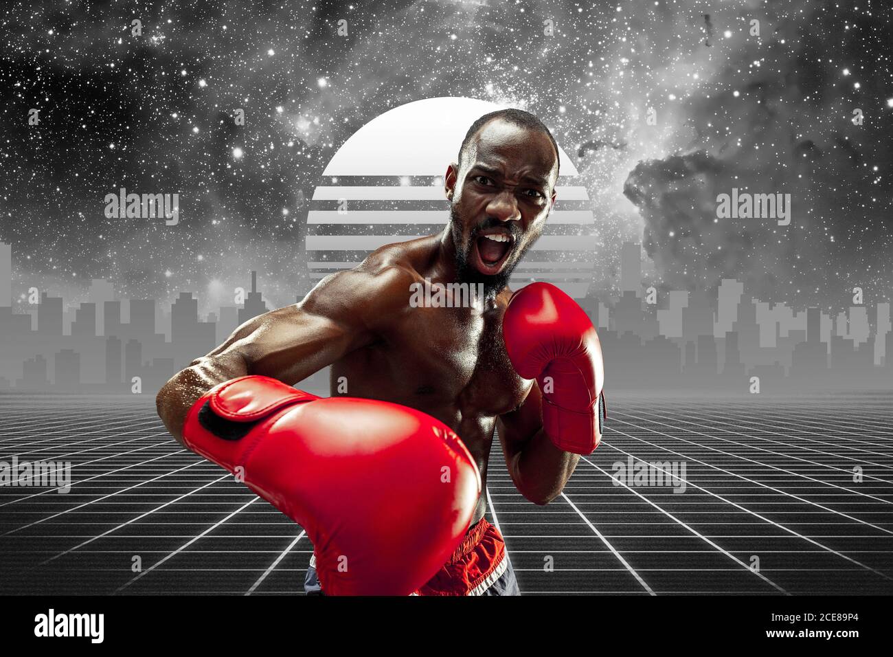 Retro boxing poster hi-res stock photography and images - Alamy