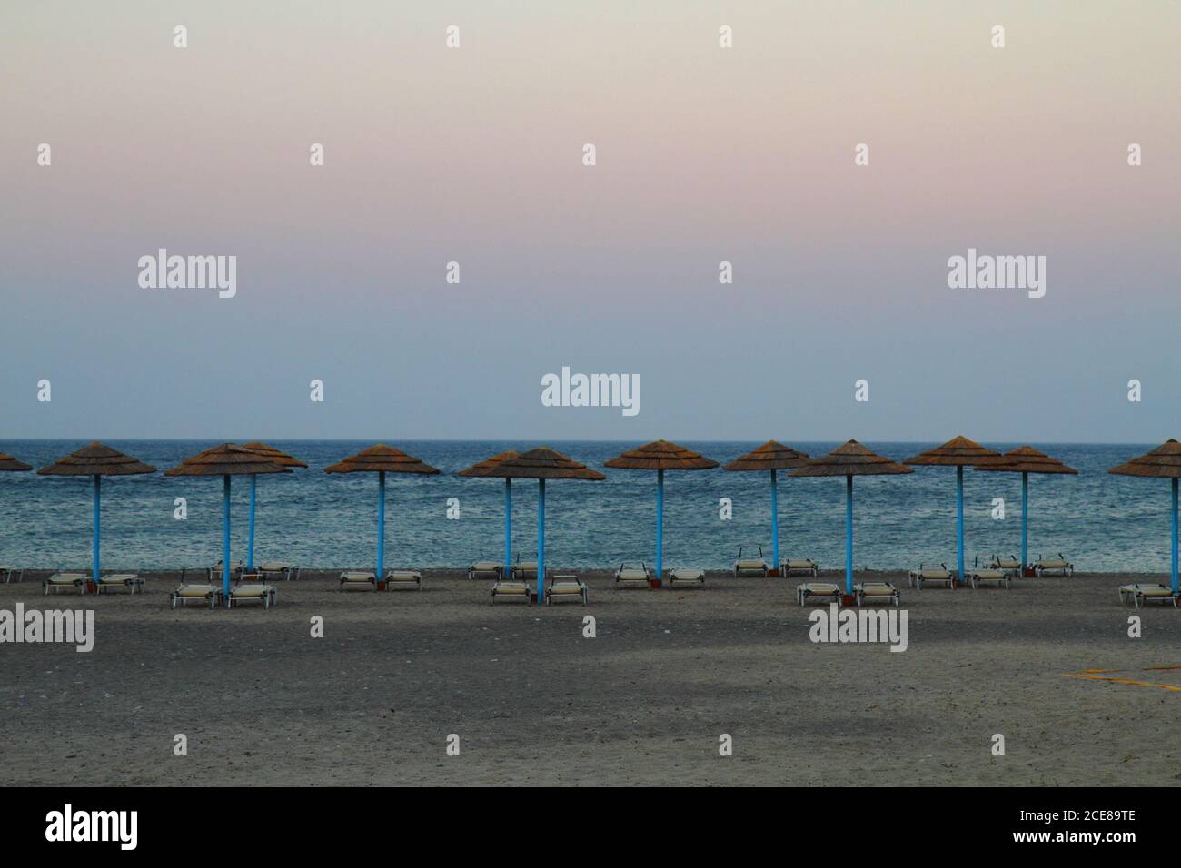 sunset scene from the greece (kos island beach Stock Photo - Alamy