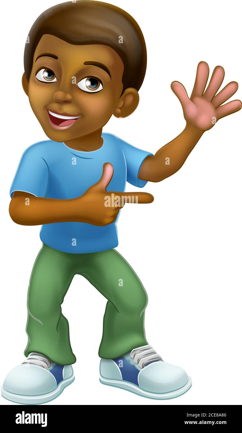 Black Boy Cartoon Character Child Kid Pointing Stock Vector Image & Art ... Black Boy Cartoon Character Child Kid Pointing Stock Vector Image & Art ...