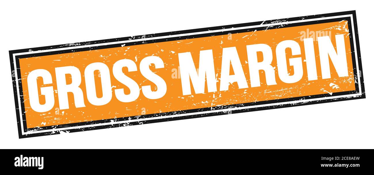 GROSS MARGIN text on orange black grungy rectangle stamp sign Stock ...