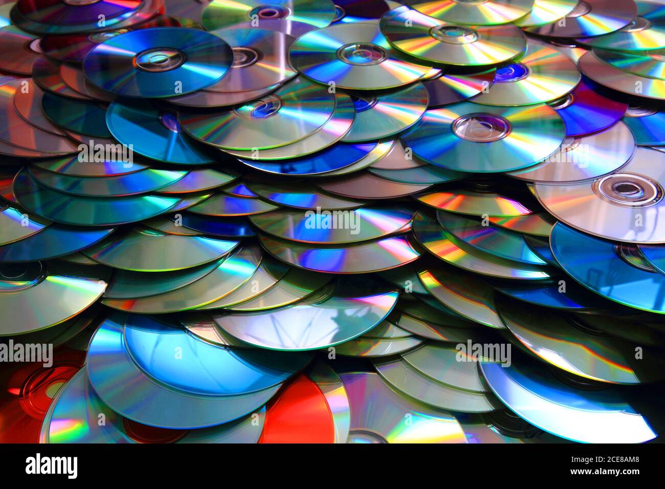 color CD and DVD data as nice technology background Stock Photo - Alamy