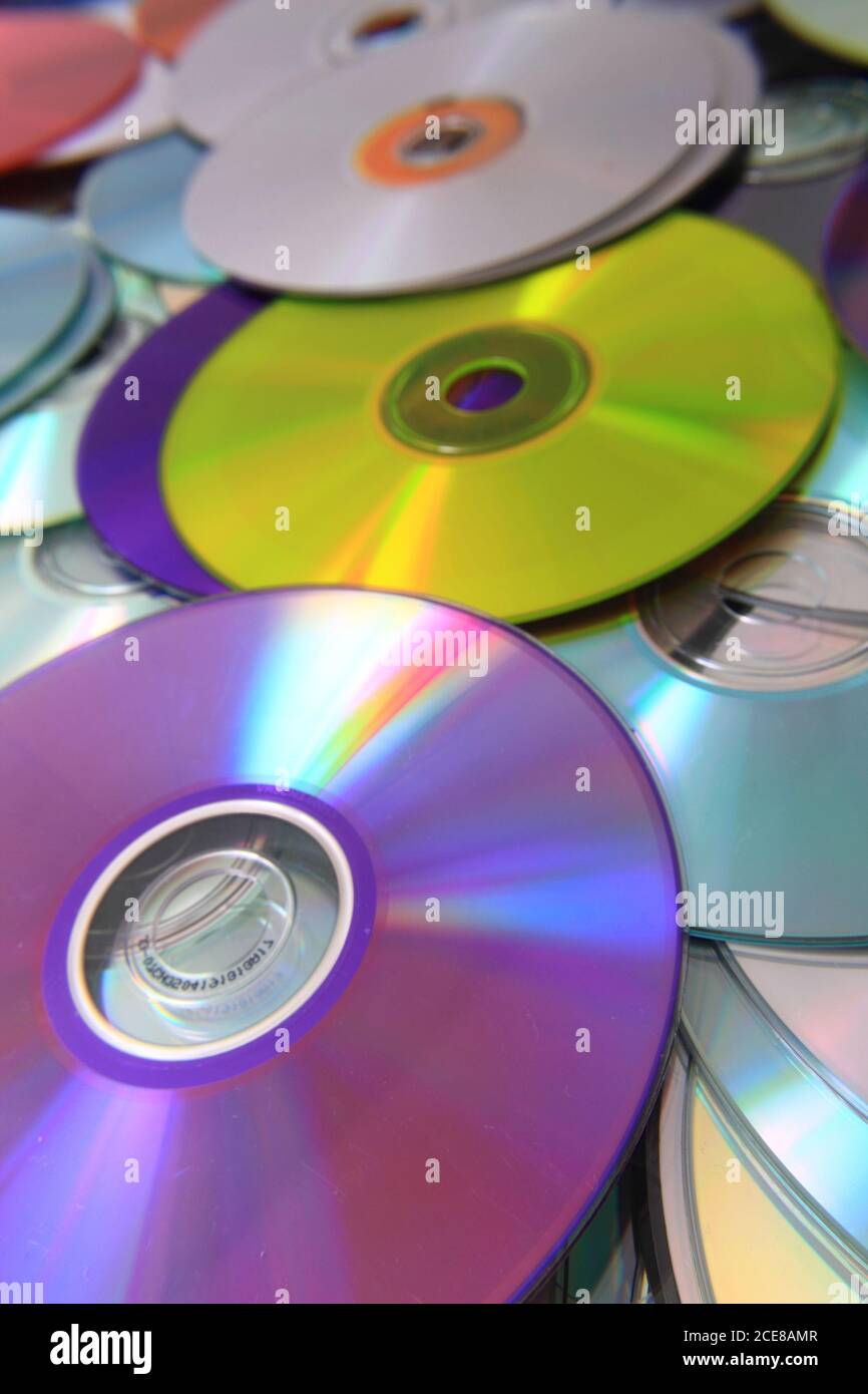 color CD and DVD data as nice technology background Stock Photo - Alamy