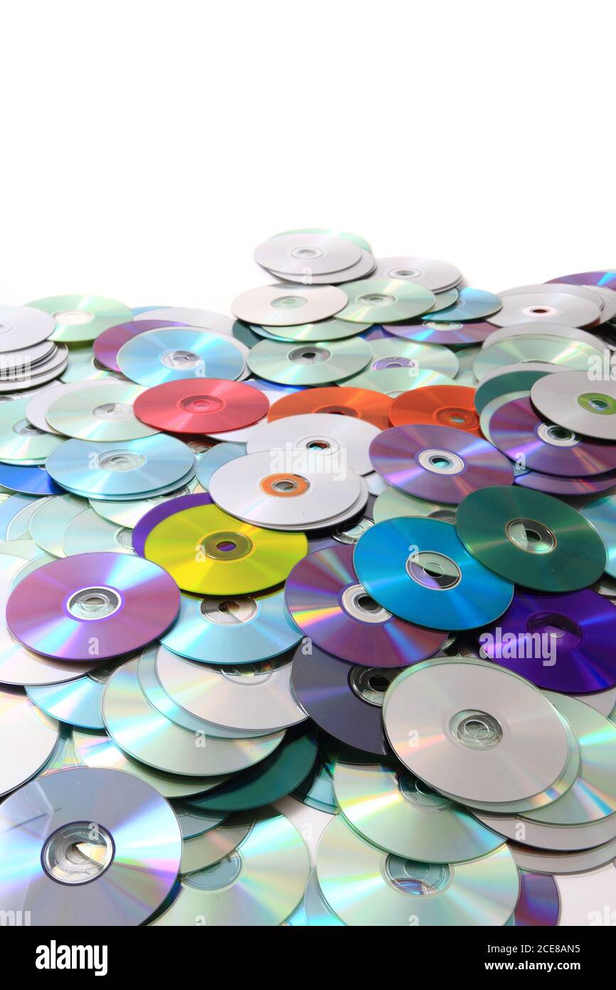 color CD and DVD data as nice technology background Stock Photo - Alamy