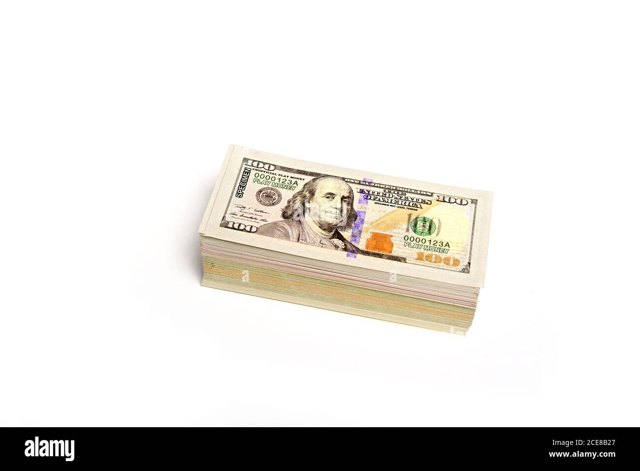 Stack of US bank note paper currency 100 dollar paper currency Stock ...