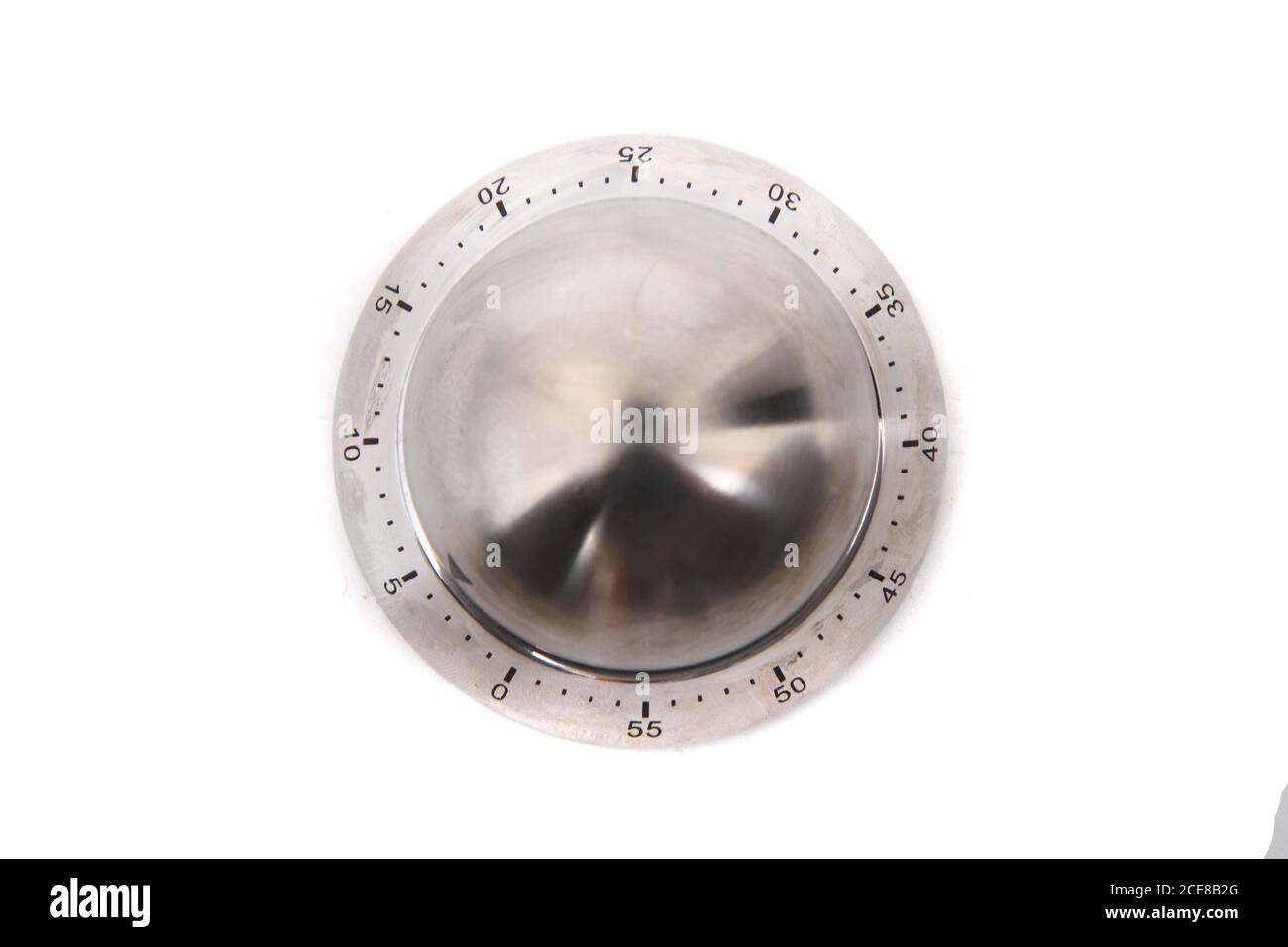 steel kitchen timer isolated on the white background Stock Photo - Alamy