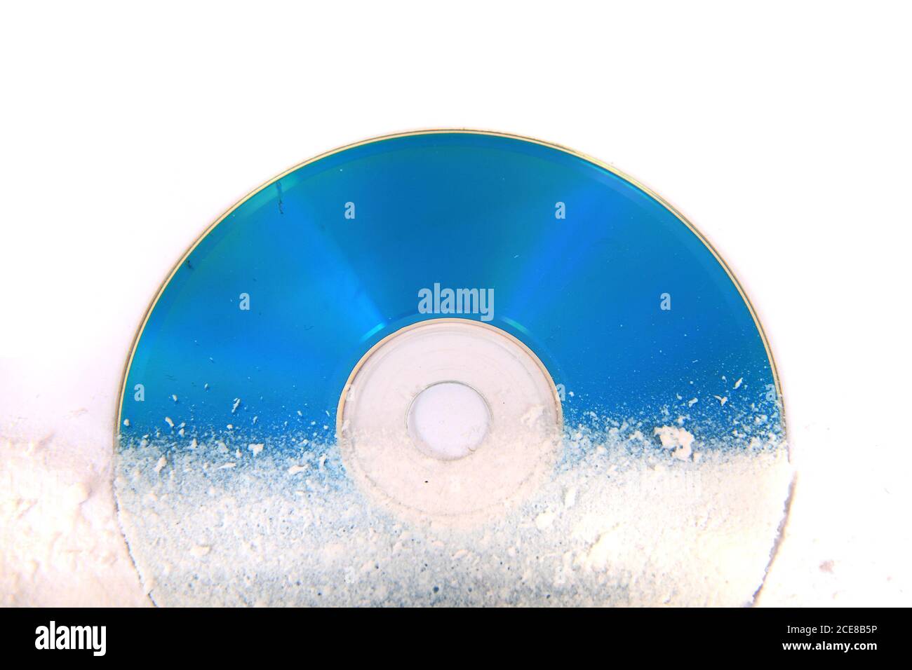 frozen CD or DVD isolated on the white background Stock Photo - Alamy