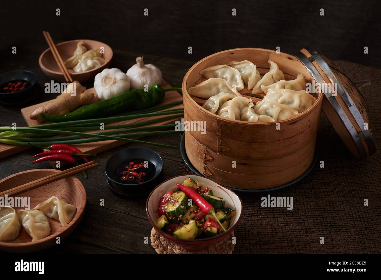 Chinese steamed dumplings made hi-res stock photography and images - Alamy