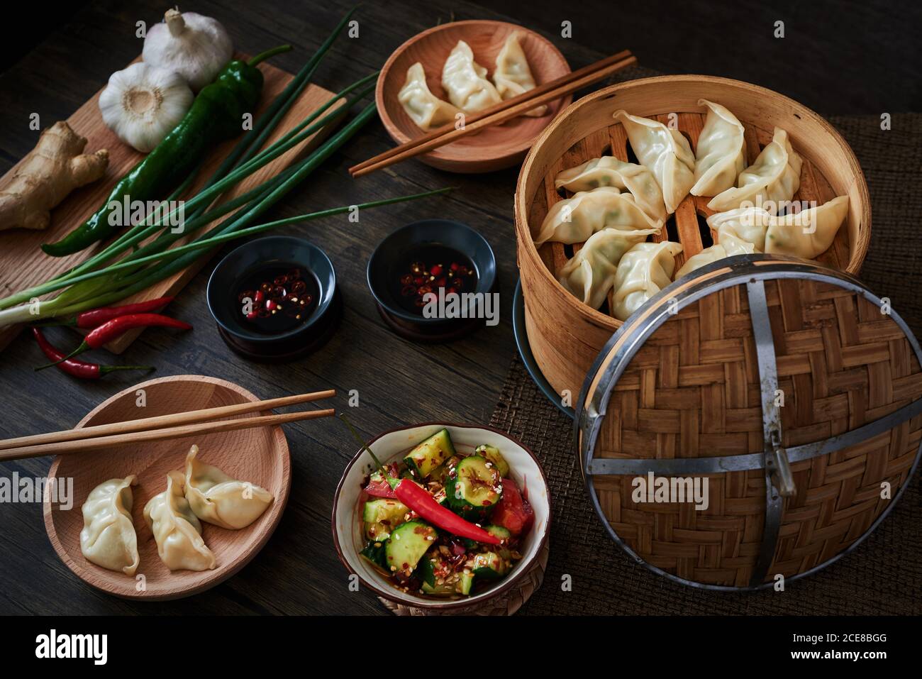 Chinese steamed dumplings made hi-res stock photography and images - Alamy