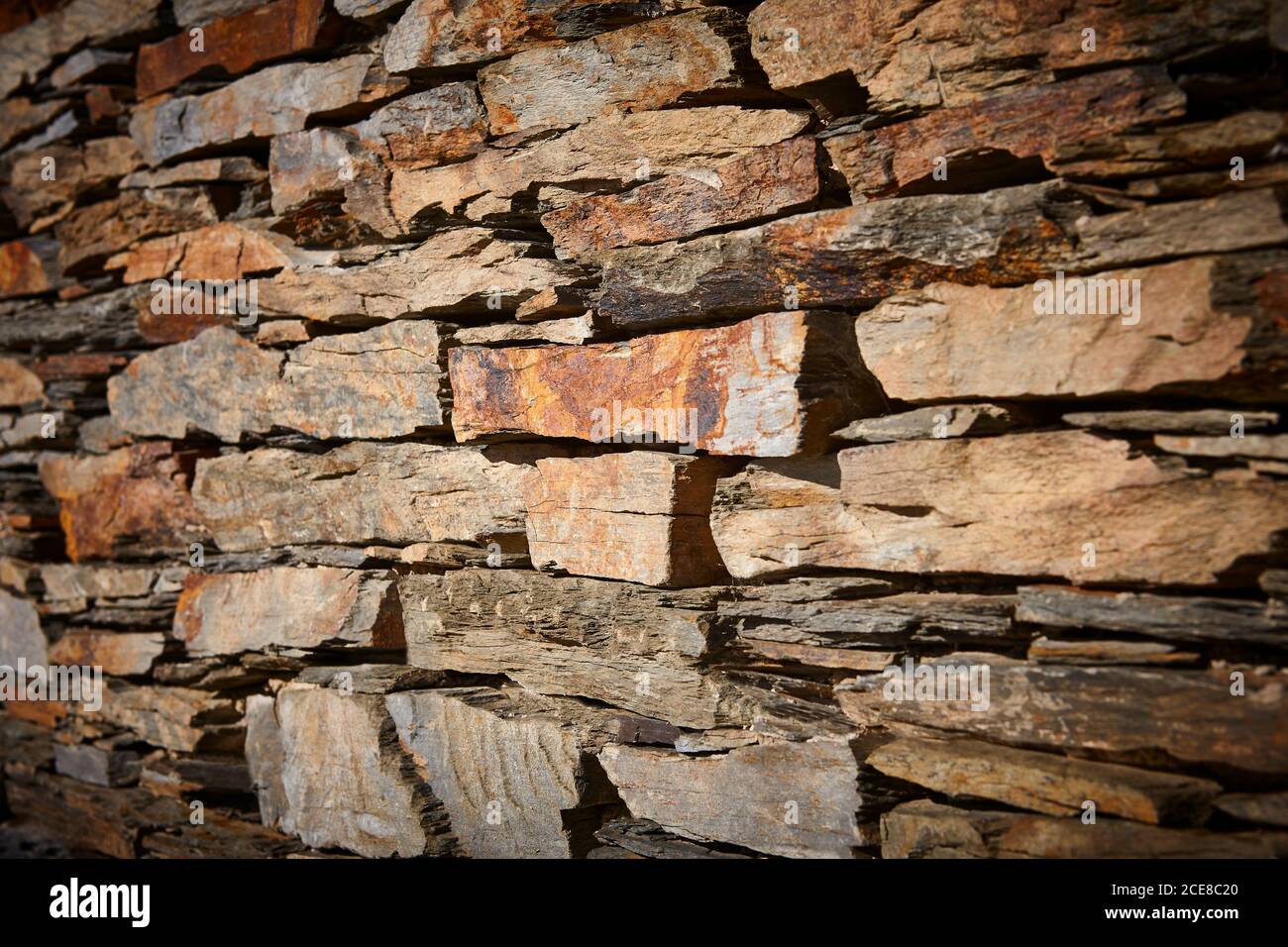 Slate stone textured wall background. Construction material. Horizontal ...