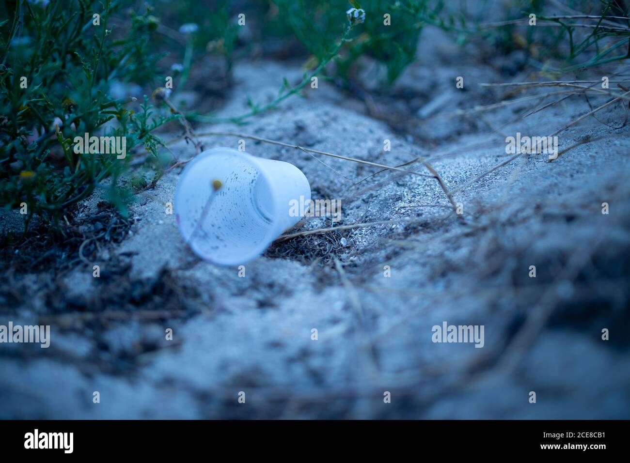 Trash on ground empty cup hi-res stock photography and images - Alamy