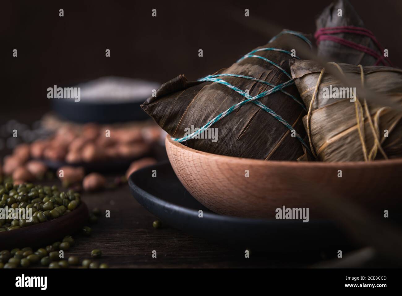Traditional Chinese rice dumplings called Zongzi. They usually eat them ...