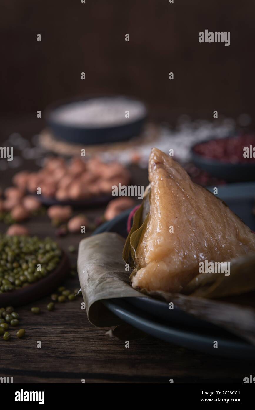 Traditional Chinese rice dumplings called Zongzi. They usually eat them ...