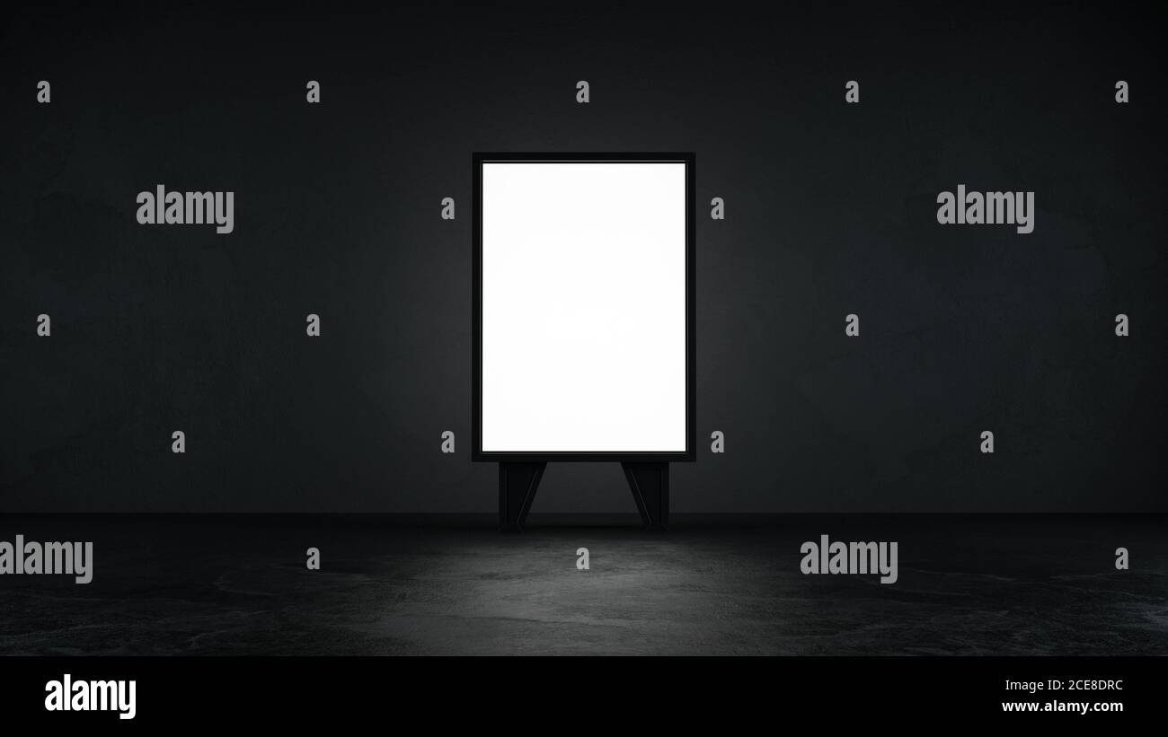 Advertising billboard with dark background Stock Photo - Alamy