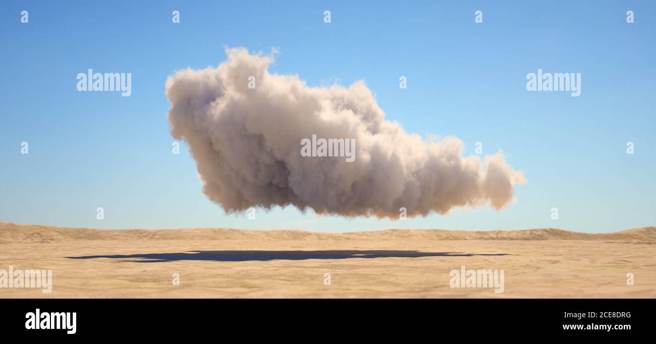 Lonely cloud in the desert Stock Photo - Alamy