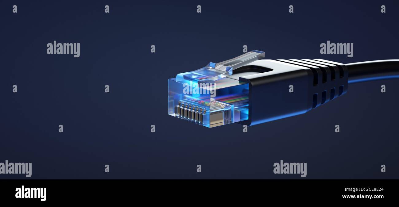 Close-up of an RJ45 connector Stock Photo - Alamy