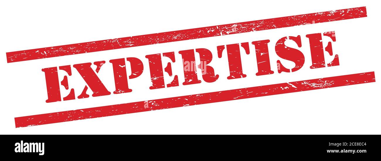 EXPERTISE text on red grungy rectangle stamp Stock Photo - Alamy