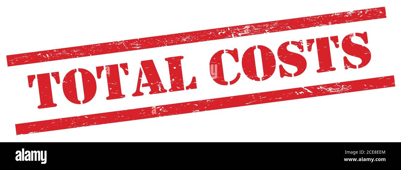 TOTAL COSTS text on red grungy rectangle stamp Stock Photo - Alamy