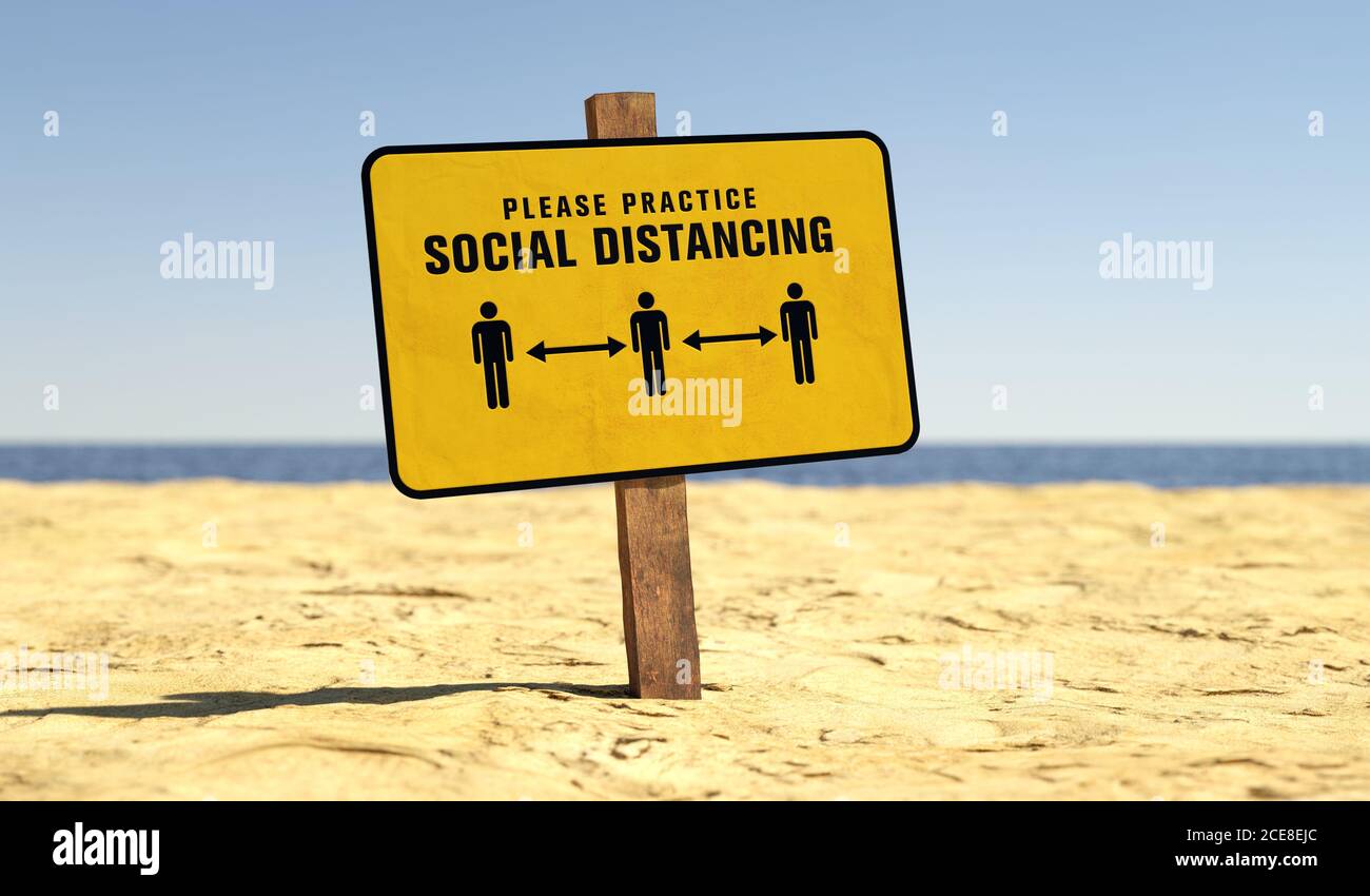 Social distance beach hi-res stock photography and images - Alamy