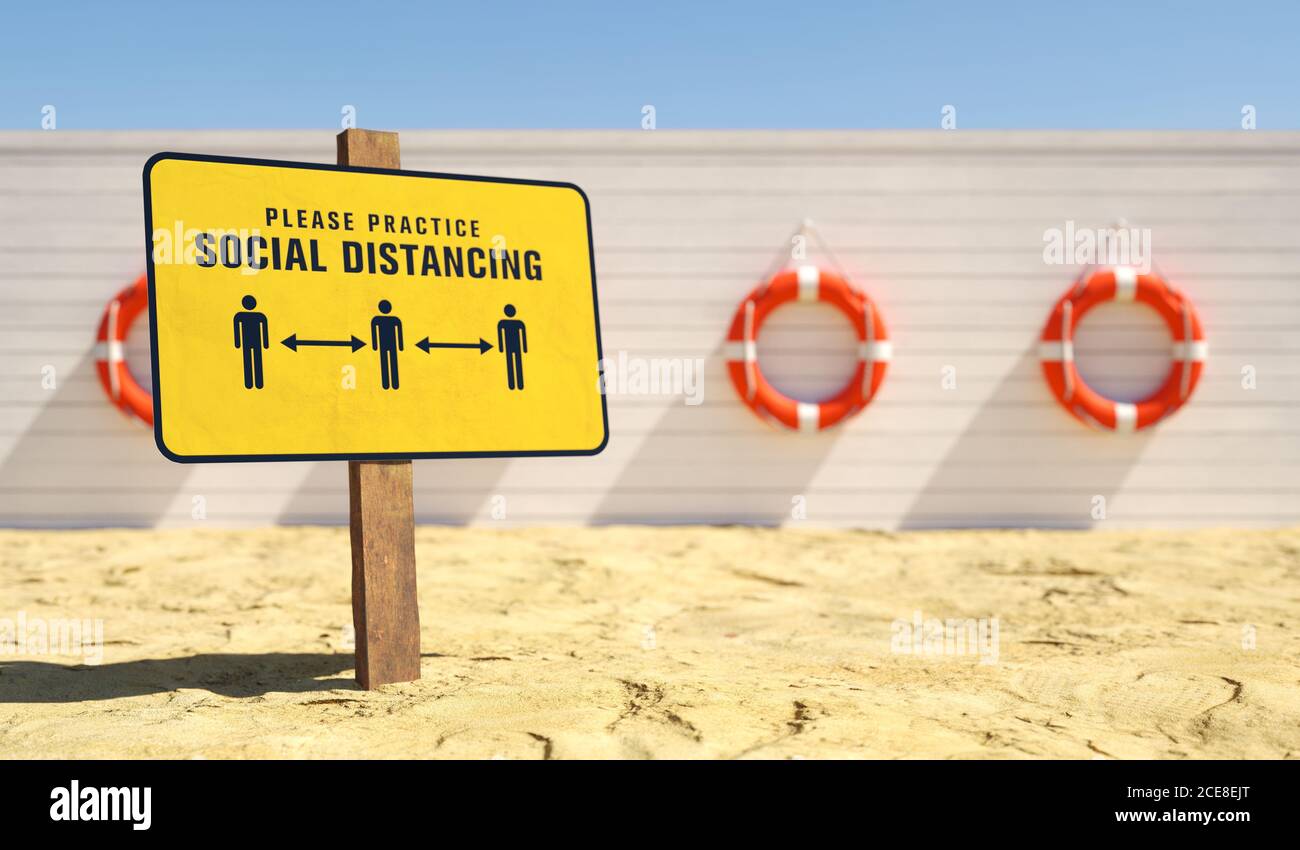 Social distance beach hi-res stock photography and images - Alamy