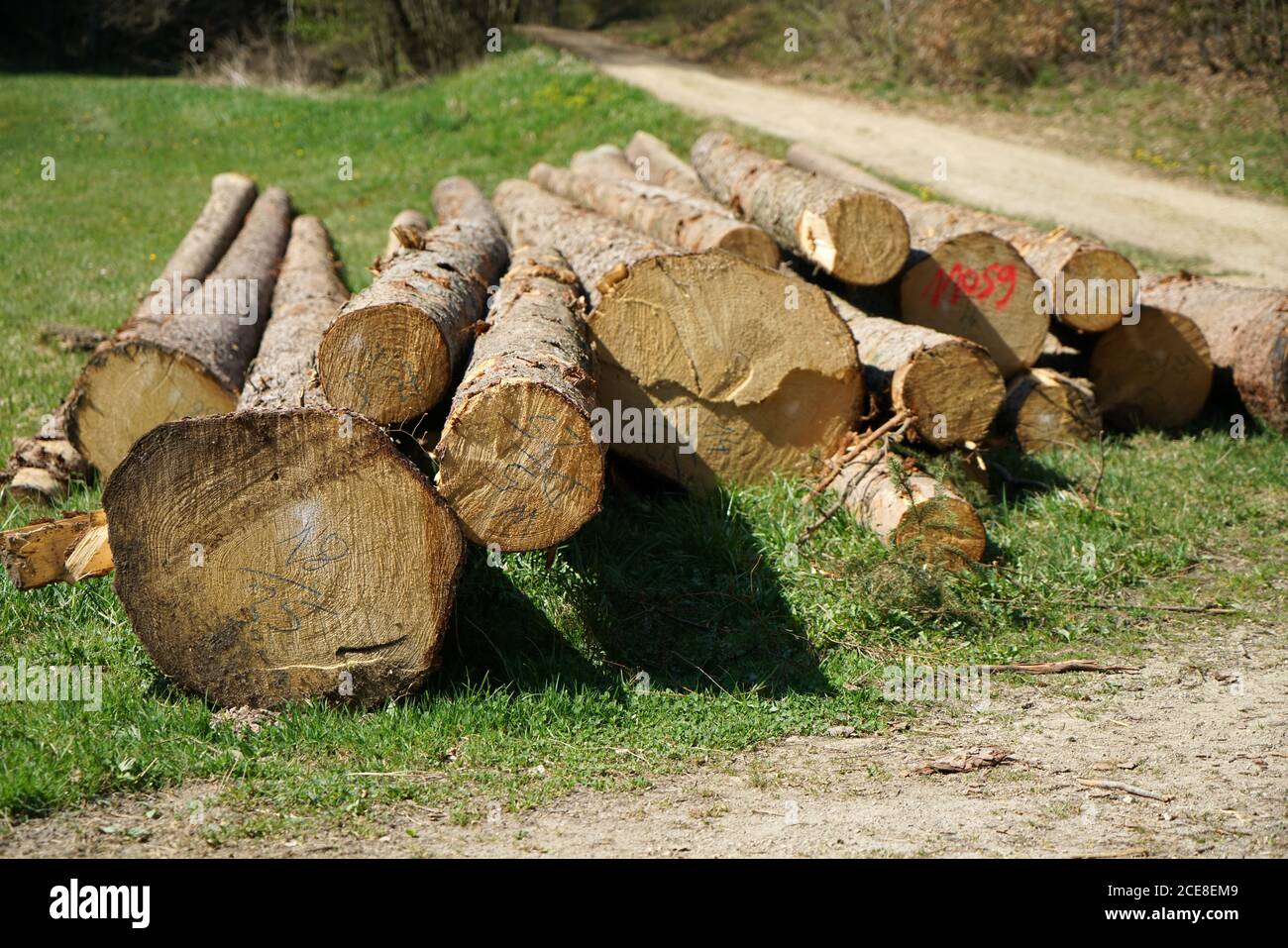 Construction log home stack hi-res stock photography and images - Alamy