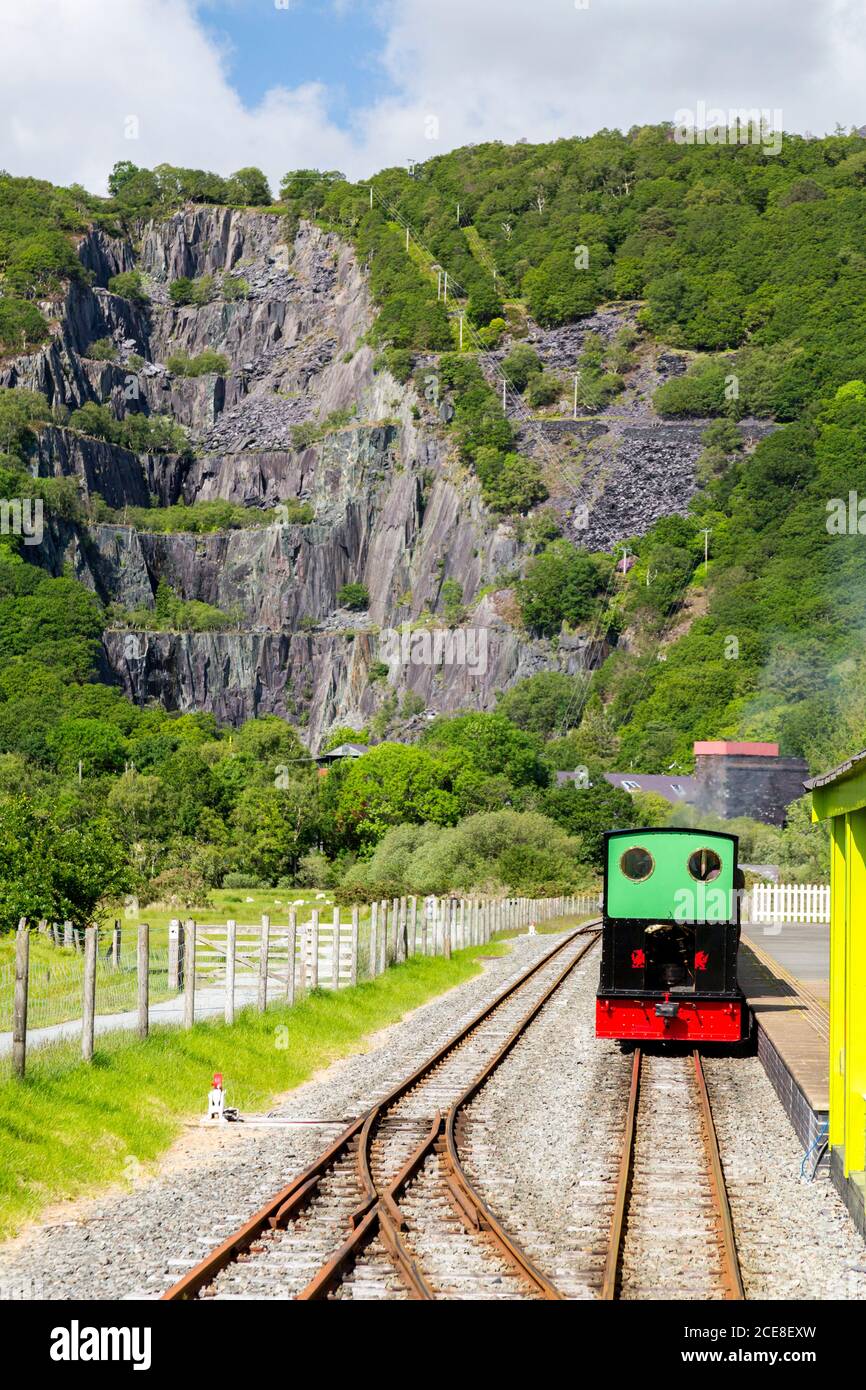 'Dolbadarn' a former slate quarry tank engine at Llanberis station on ...