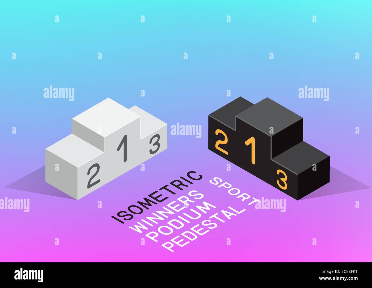 isometric winners podium sport pedestal Stock Vector Image & Art - Alamy