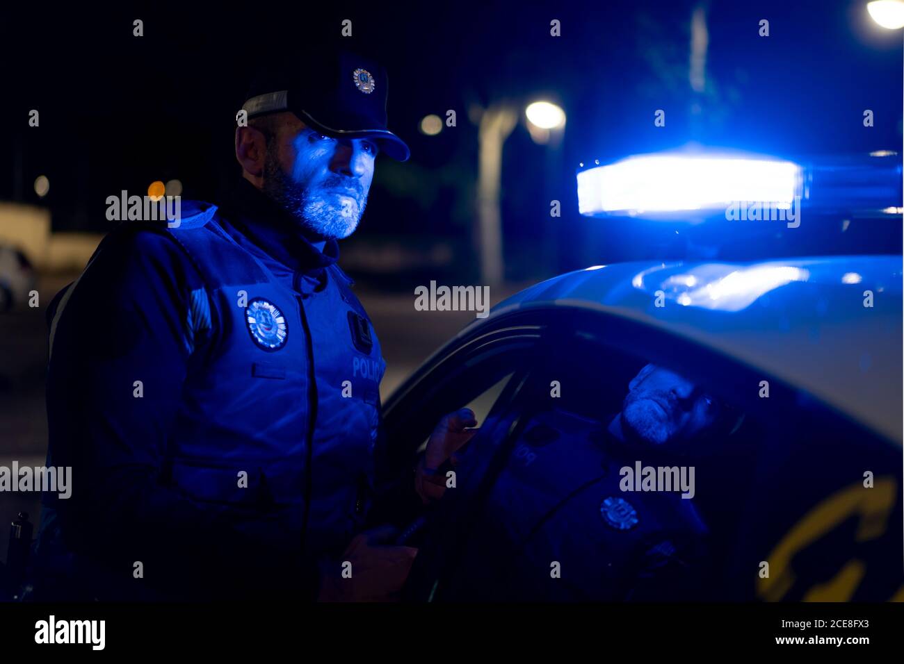 Police Officer Car Lights