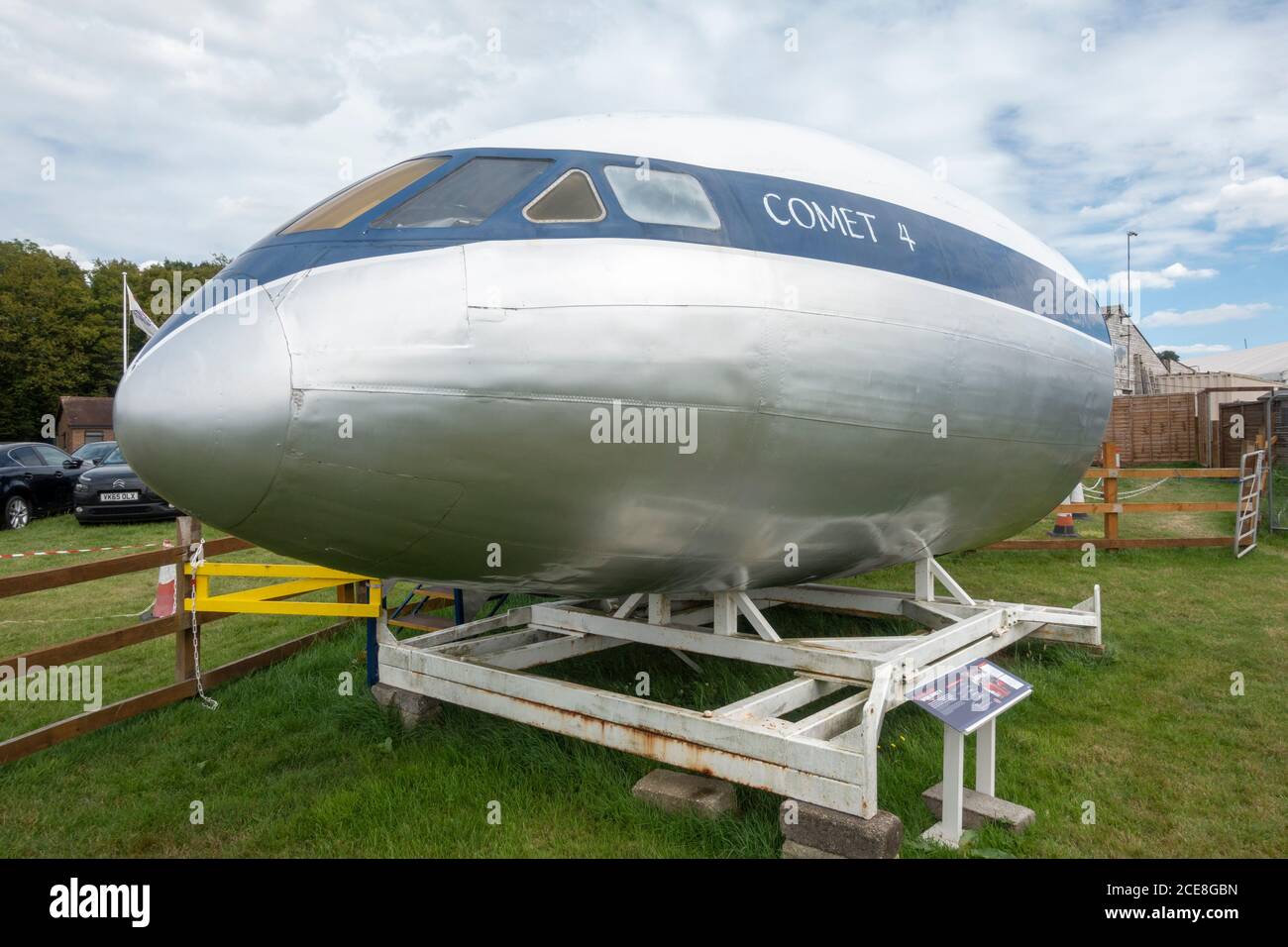 Part of the fuselage of a De Havilland DH106 Comet 4, on display in the ...
