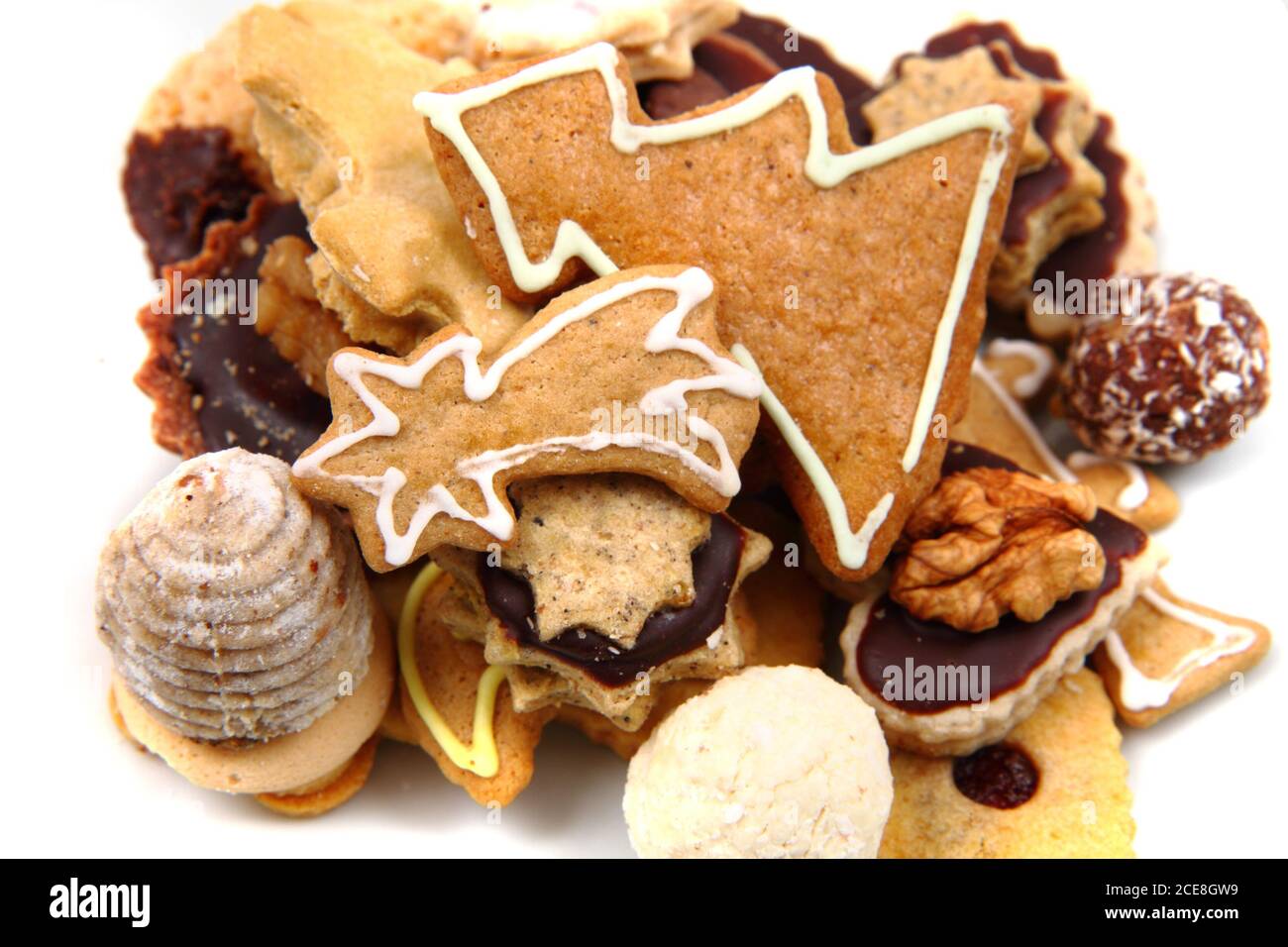 traditional czech christmas cookies as nice holiday background Stock ...