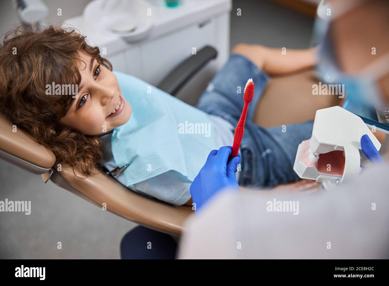 Importance of brushing ones teeth thoroughly and correctly Stock Photo ...