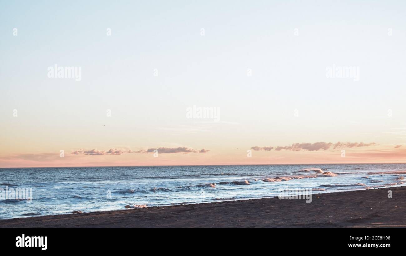 Beautiful morning at a beach Stock Photo - Alamy