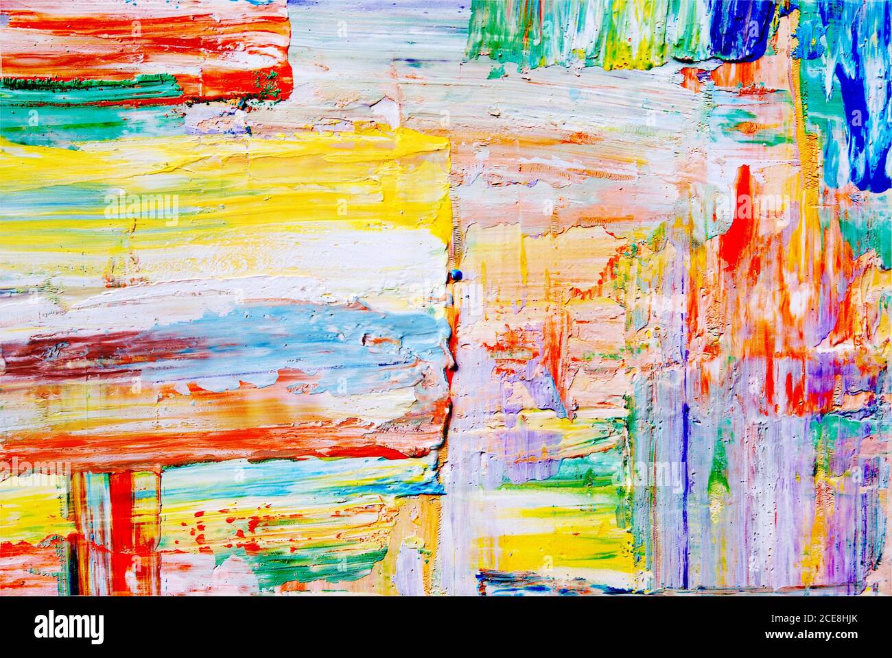 colorful smears of paint on canvas Stock Photo - Alamy