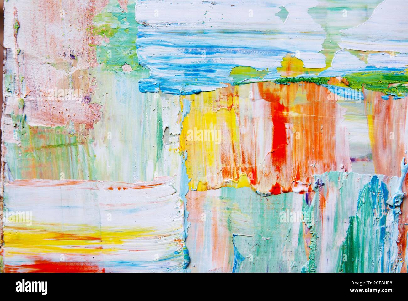 colorful smears of paint on canvas Stock Photo - Alamy