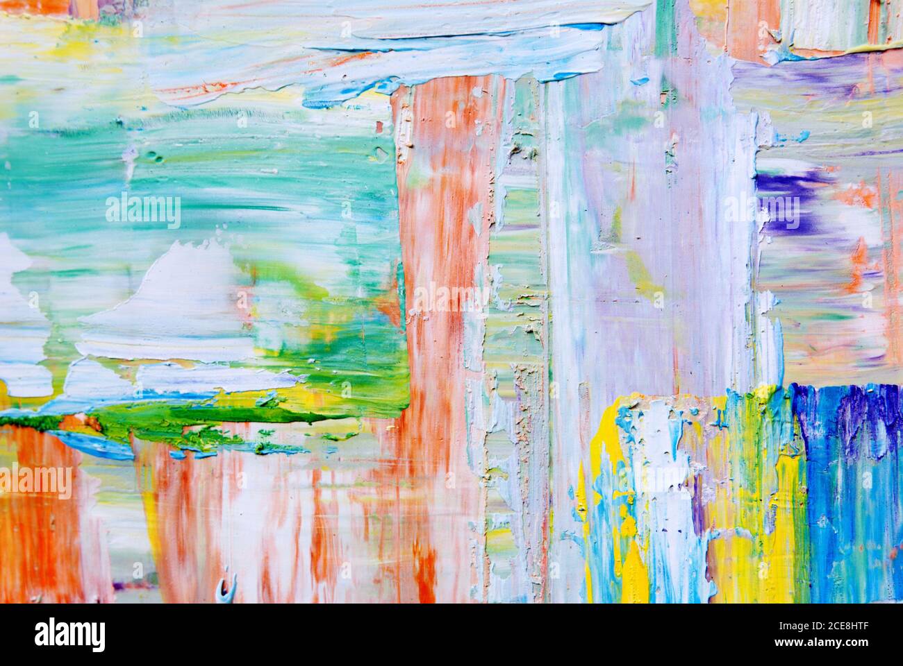 colorful smears of paint on canvas Stock Photo - Alamy