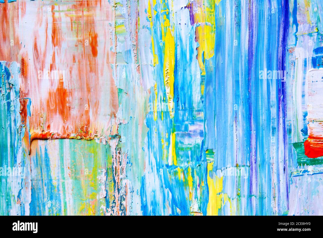 colorful smears of paint on canvas Stock Photo - Alamy