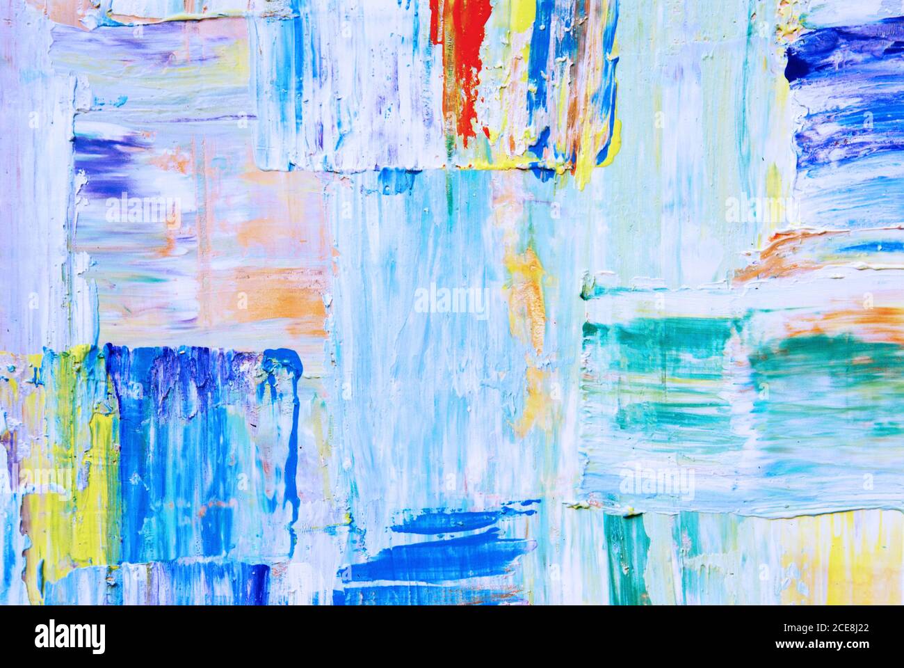 colorful smears of paint on canvas Stock Photo - Alamy