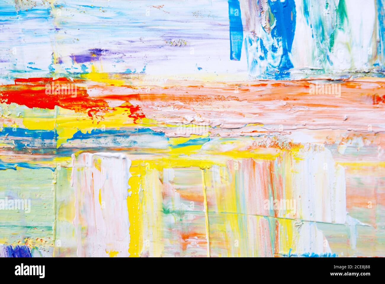 colorful smears of paint on canvas Stock Photo - Alamy