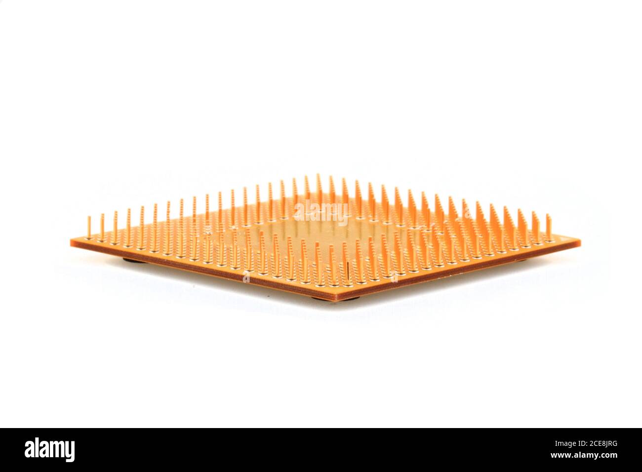 gold microprocessor isolated on the white background Stock Photo - Alamy