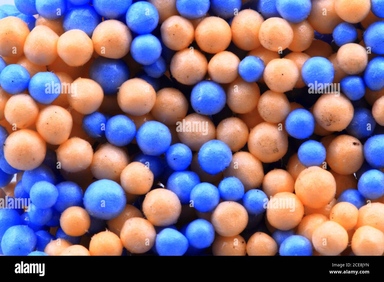 abstract molecule background (blue and orange balls texture Stock Photo ...