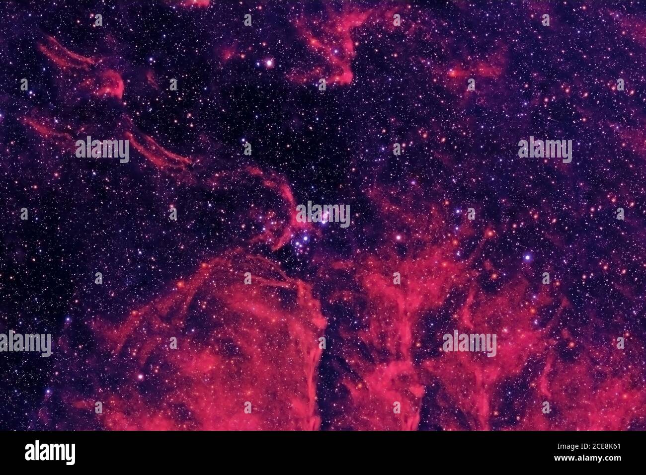 Red space nebula. Elements of this image were furnished by NASA Stock ...