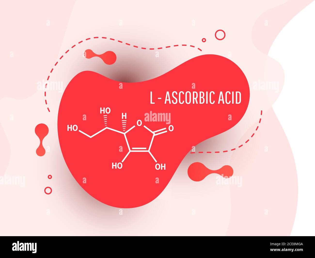 Structural chemical formula of L ascorbic acid vector illustration ...