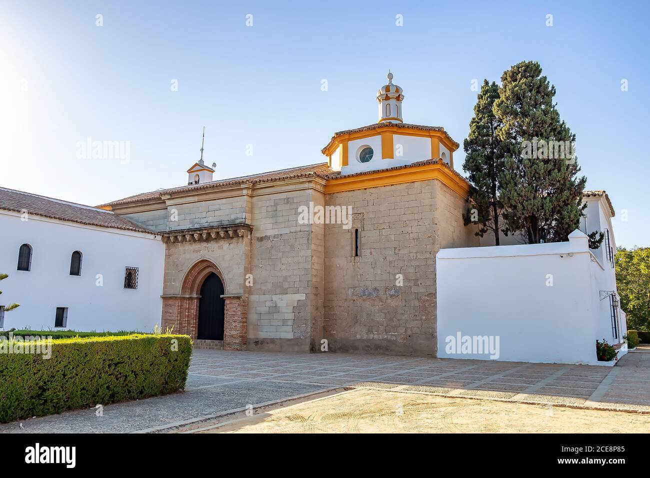 Santa Maria monastery in La Rabida. Rabida Monastery is a Franciscan ...