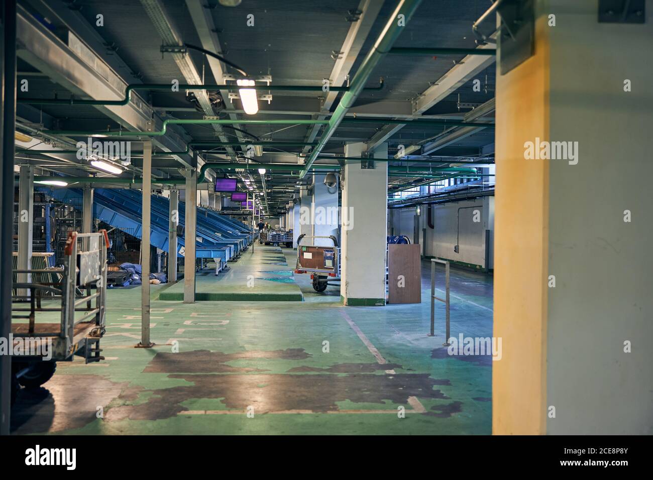 Photo of warehouse-looking area for baggage handling Stock Photo - Alamy