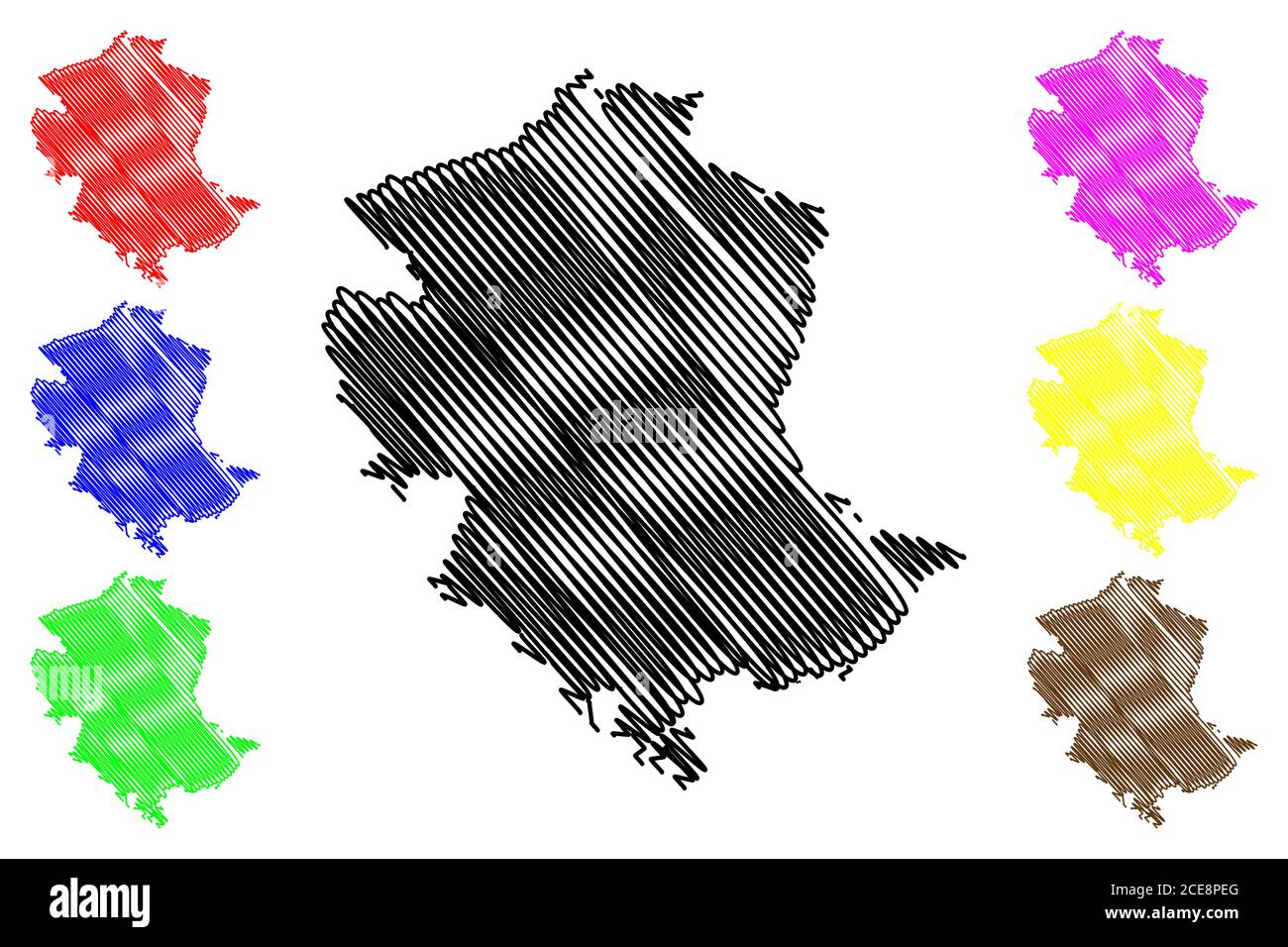Tangshan City (People's Republic of China, Hebei Province) map vector ...