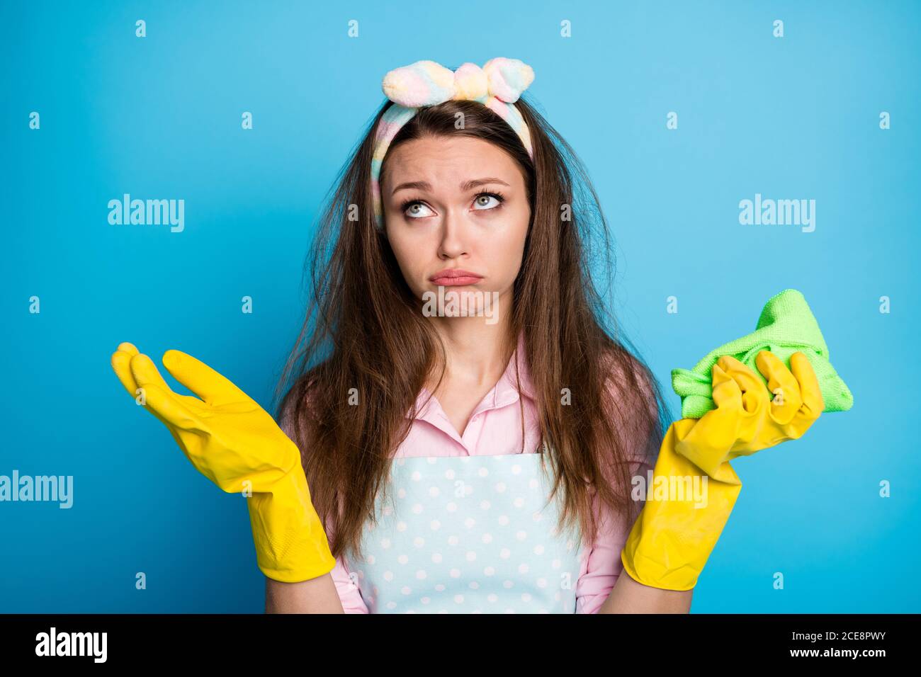 Woman Messy Hair Tired High Resolution Stock Photography and Images - Alamy