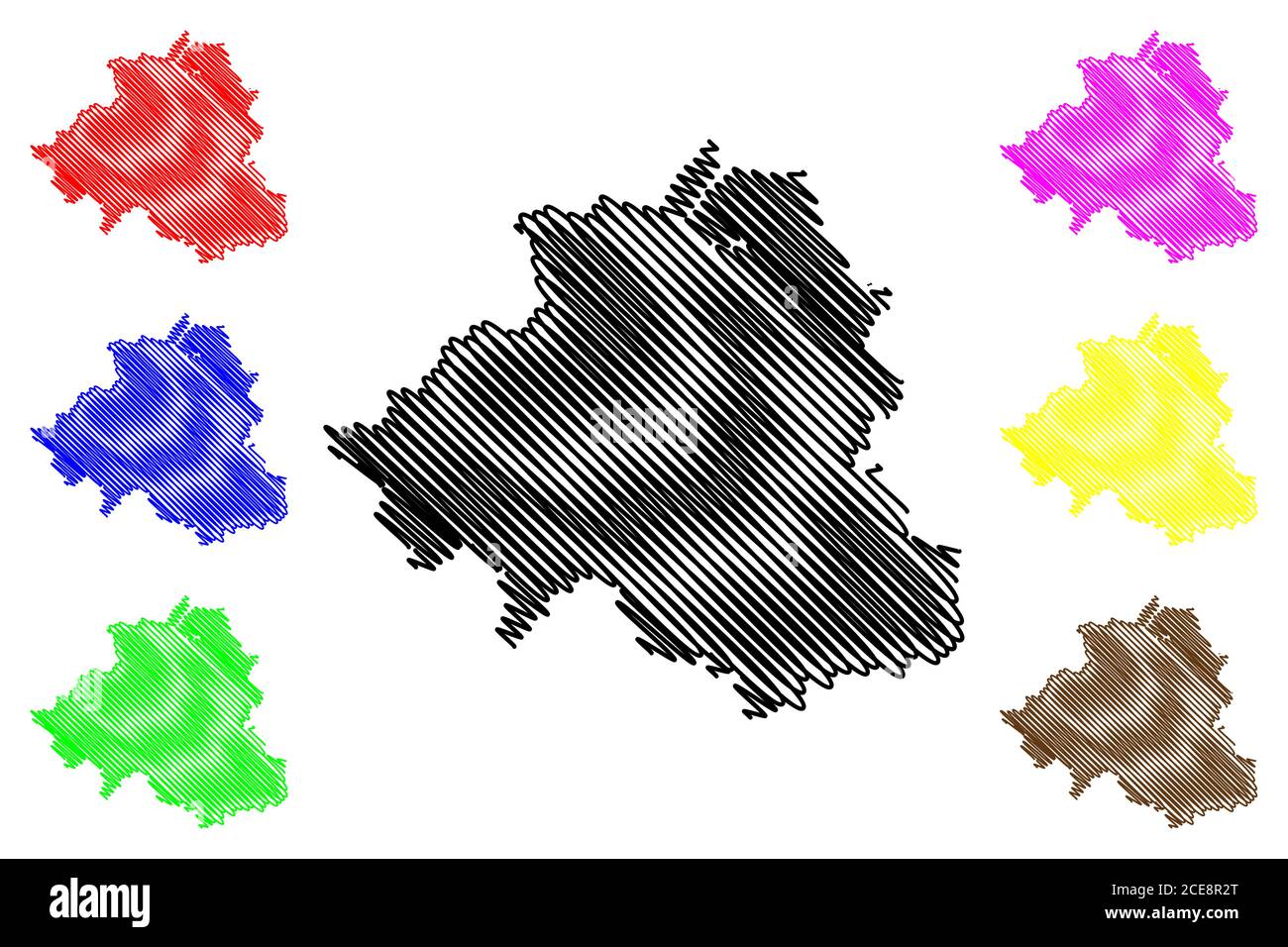 Shaoxing City (People's Republic of China, Zhejiang Province) map ...