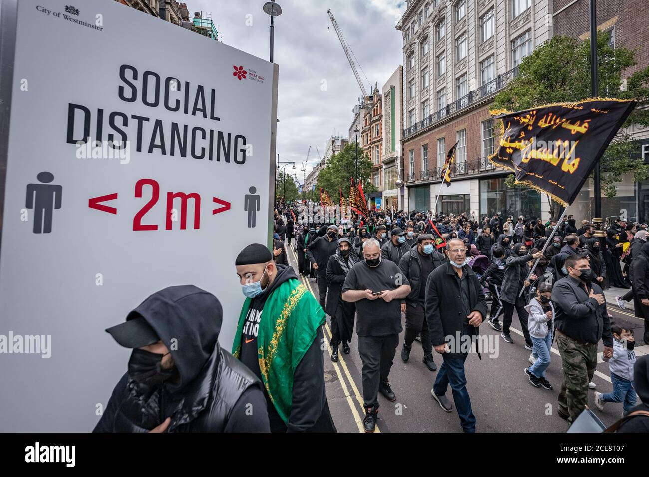 Ashura 2020. Hundreds of British Muslims march down Oxford Street for ...
