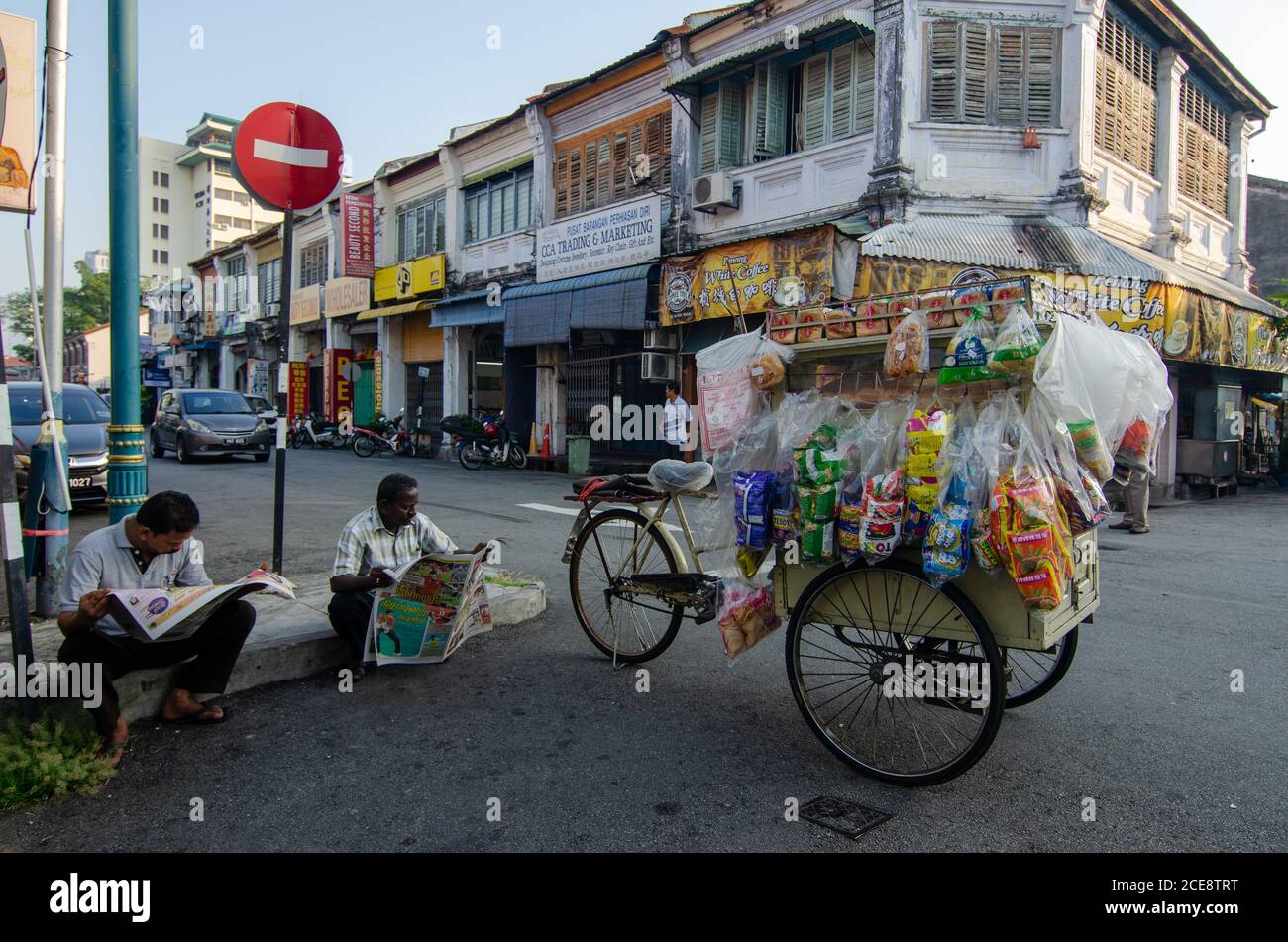 Georgetown, Penang/Malaysia - Jul 03 2016: People lifestyle read ...