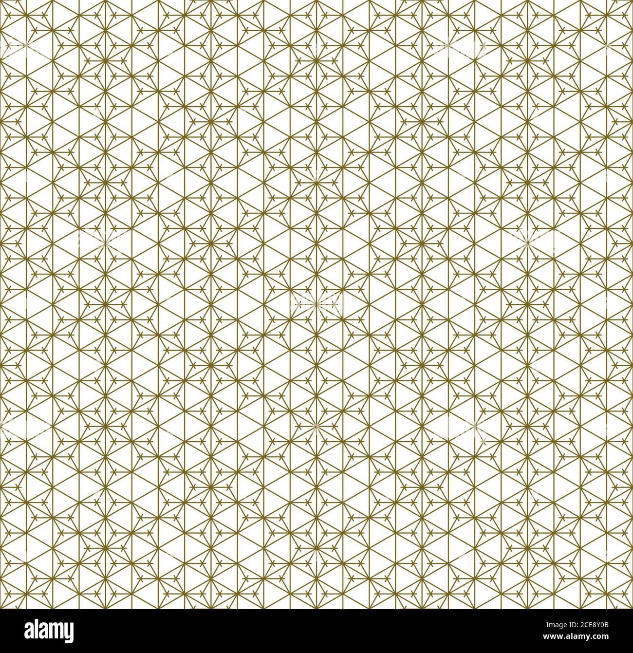 Japanese seamless Kumiko pattern in golden silhouette with average ...